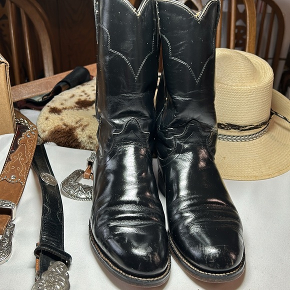 Tony Lama | Shoes | Ladies Black Tony Lama Ropers Size 6c These Boots ...